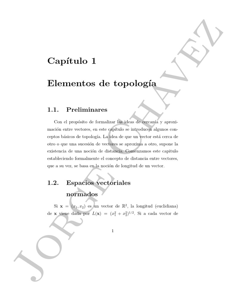 TOPOLOGÍA | PDF | Norma (Matemáticas) | Vector Euclidiano