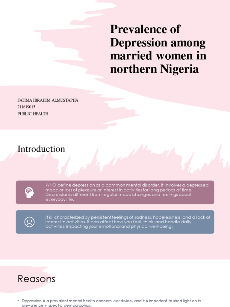 Prevalence of Depression | PDF | Major Depressive Disorder | Mental Health