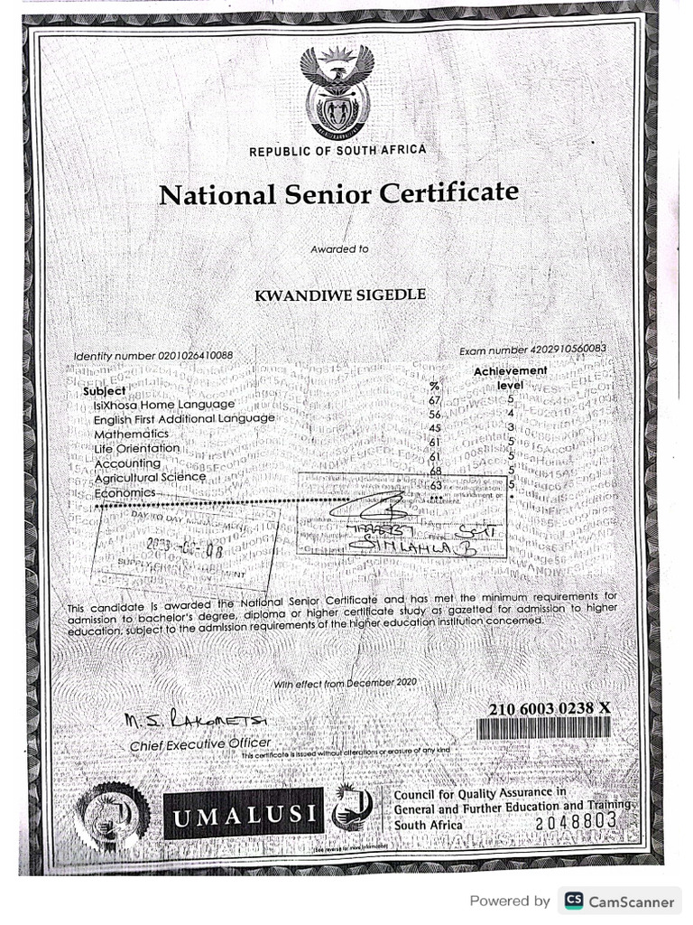 Matric results | PDF