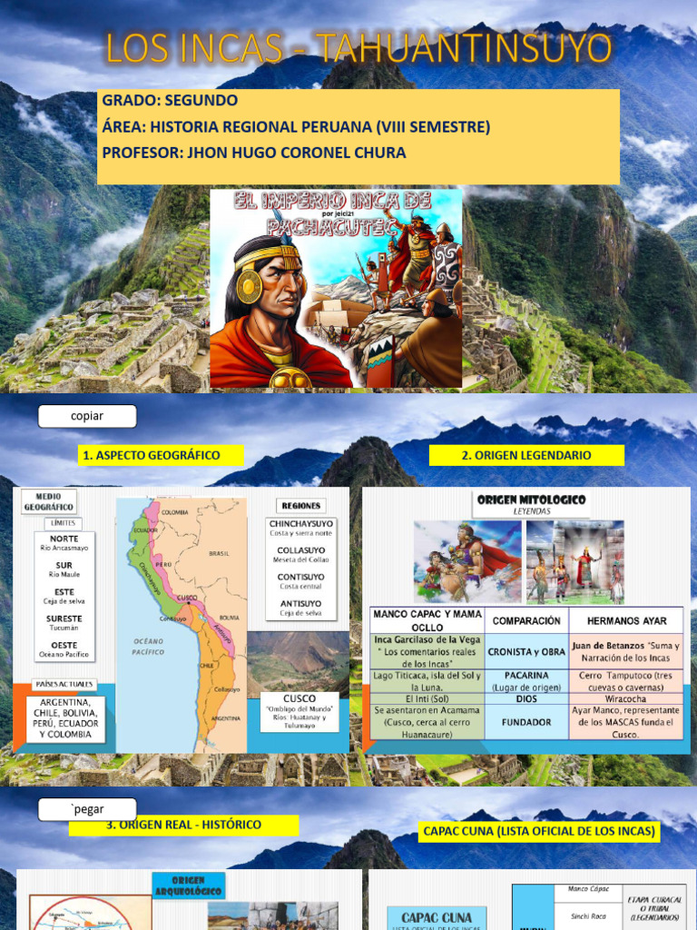 LOS INCAS - TAHUANTINSUYO Y MAStareaPDF | PDF | Imperio Inca | Perú