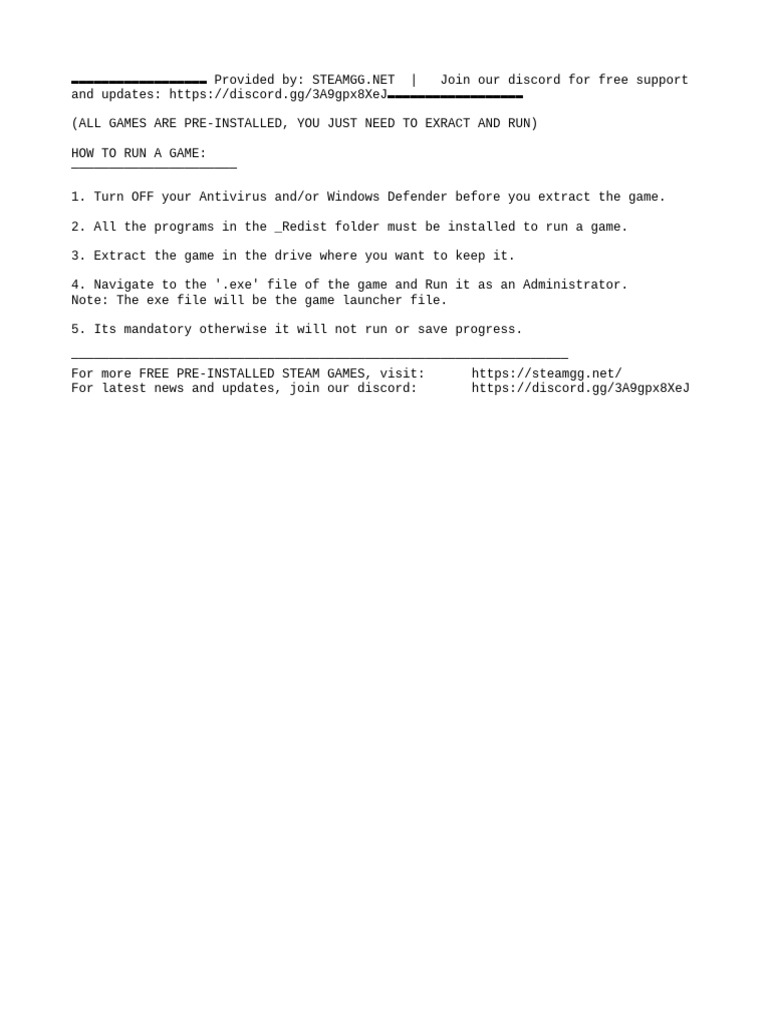 Read Me Instructions | PDF | Games & Activities | Computers