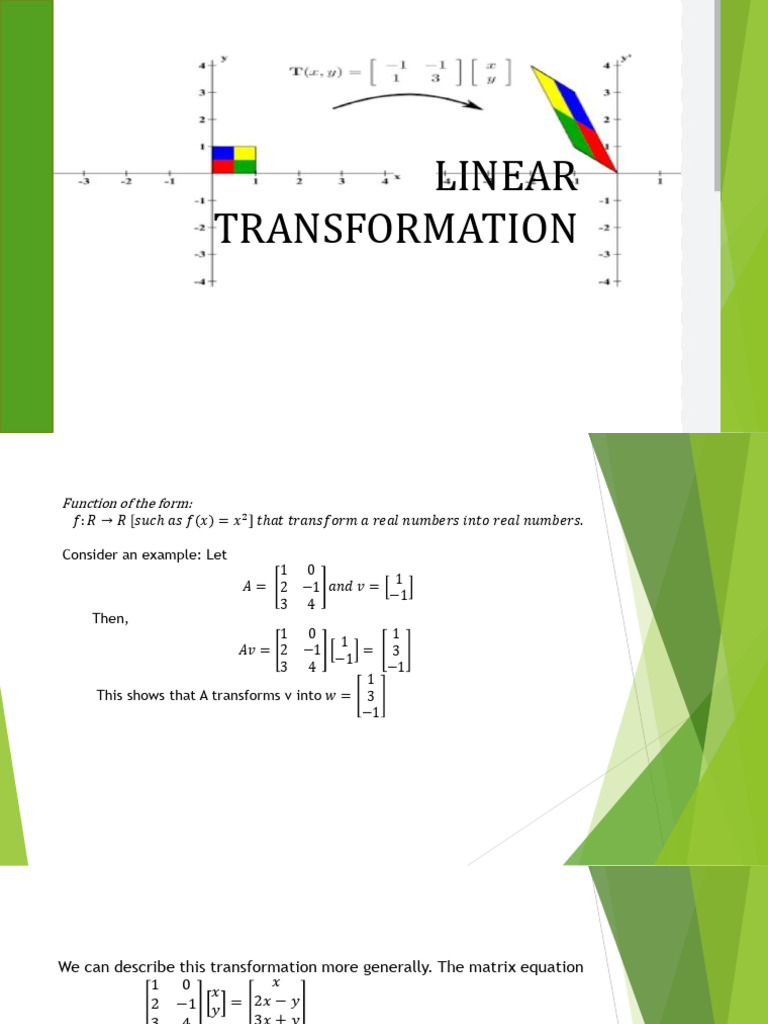 Linear Transformation1 | PDF | Linear Map | Vector Space