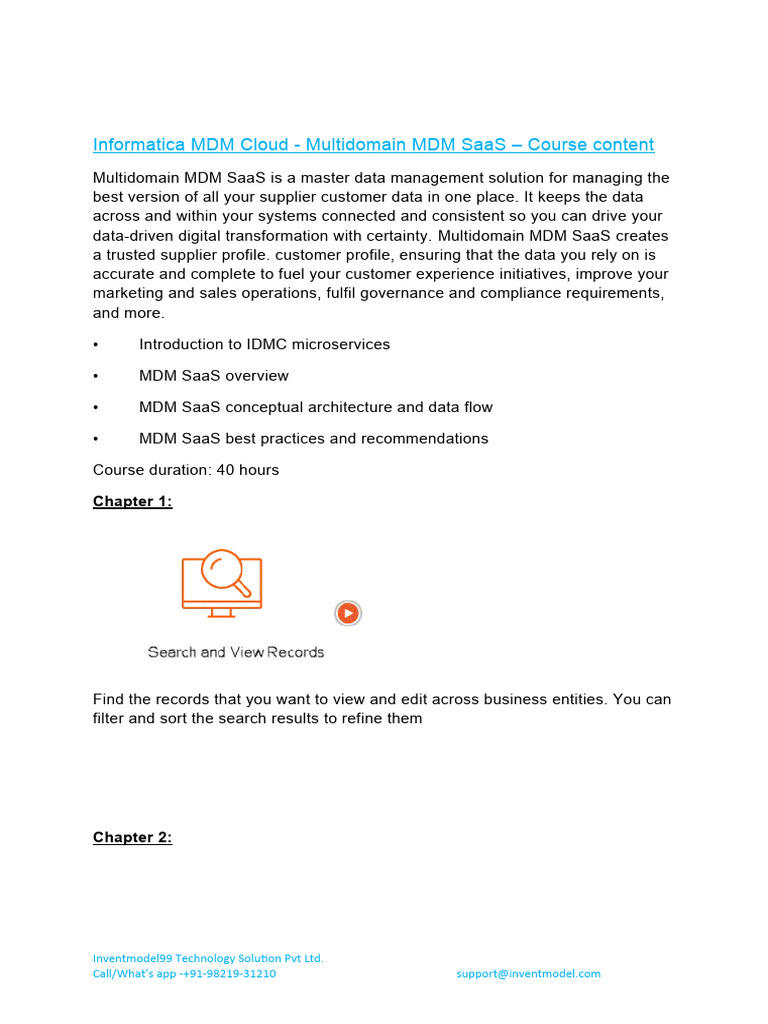 Informatica Mdm Cloud Saas Pdf Software As A Service Data