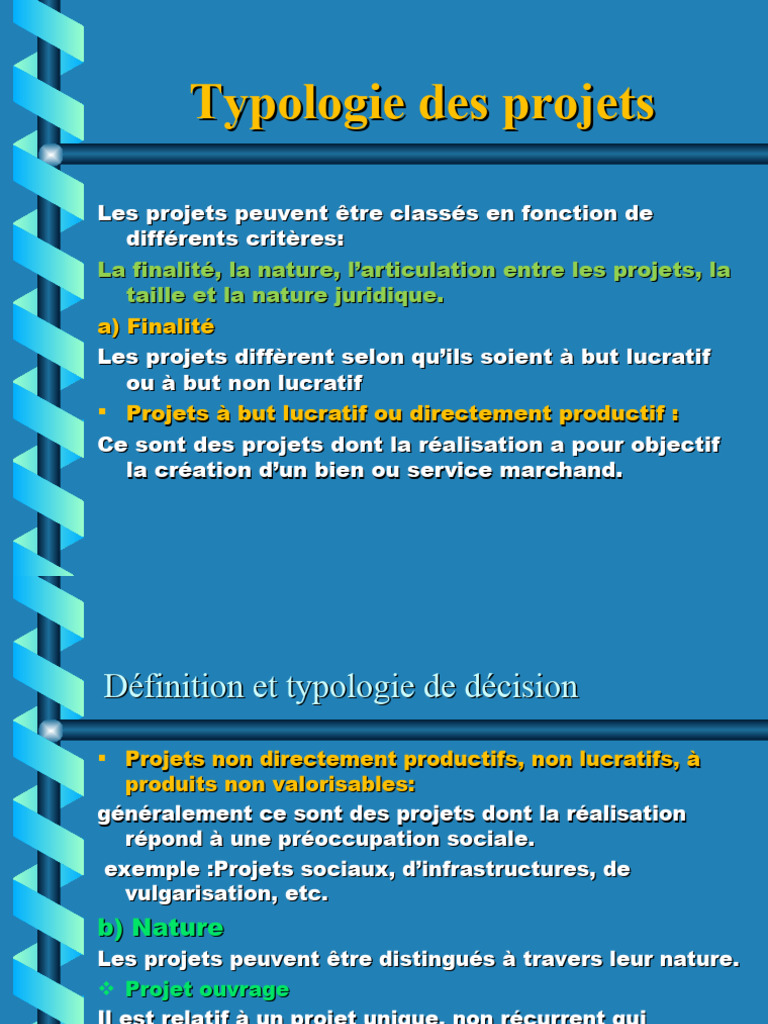 Typologie des projets : définitions et exemples | PDF | Affaires | Art