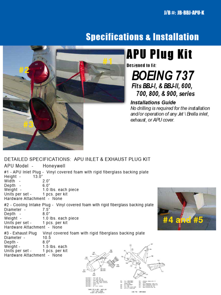JB BBJ APU K 737 APU Plugs | PDF
