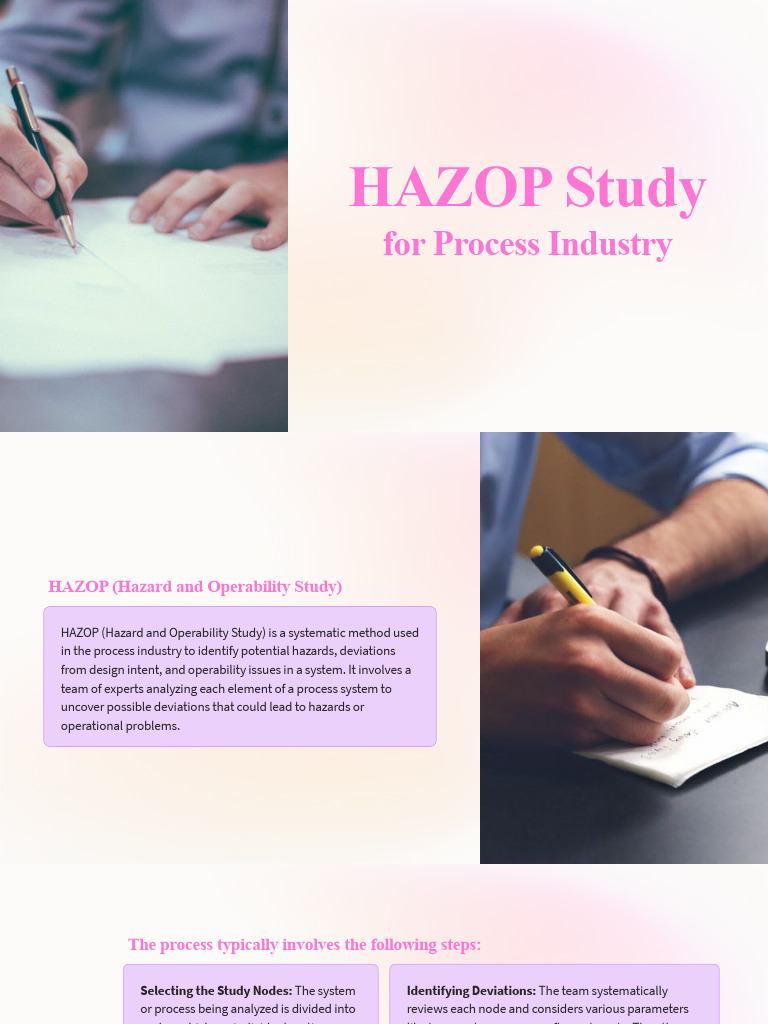 HAZOP Study For Process Industry | PDF | Process Engineering | Chemical ...