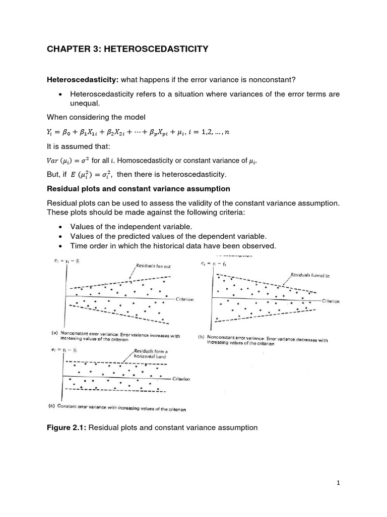 Understanding Heteroscedasticity in Regression | PDF | Ordinary Least ...