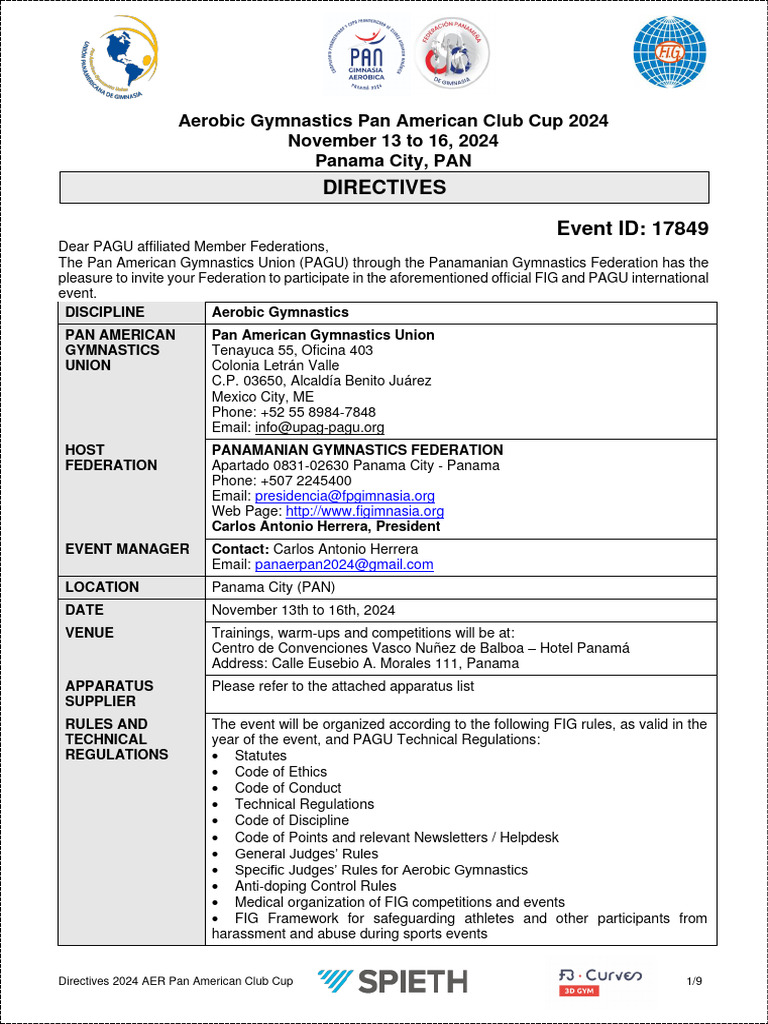 AER 2024 Itl Events Panamá Directives en | PDF | Insurance