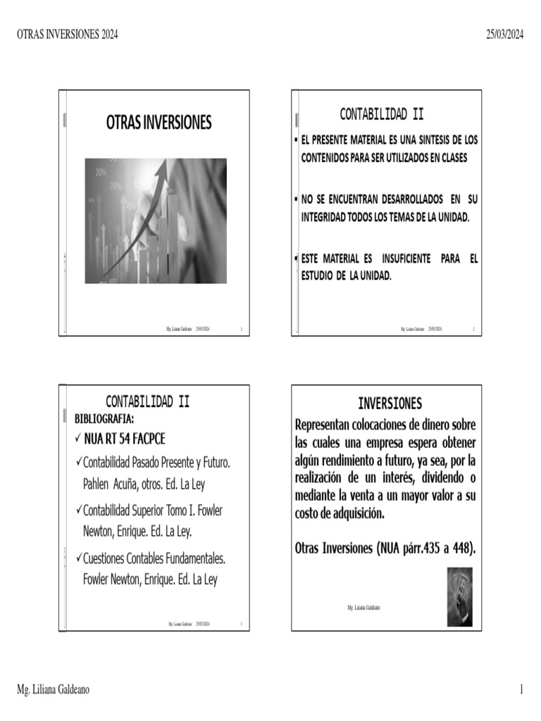 Otras Inversiones 2024 | PDF | Inversiones | Contabilidad