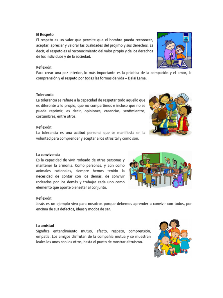 10 Valores | PDF | Amor | Tolerancia