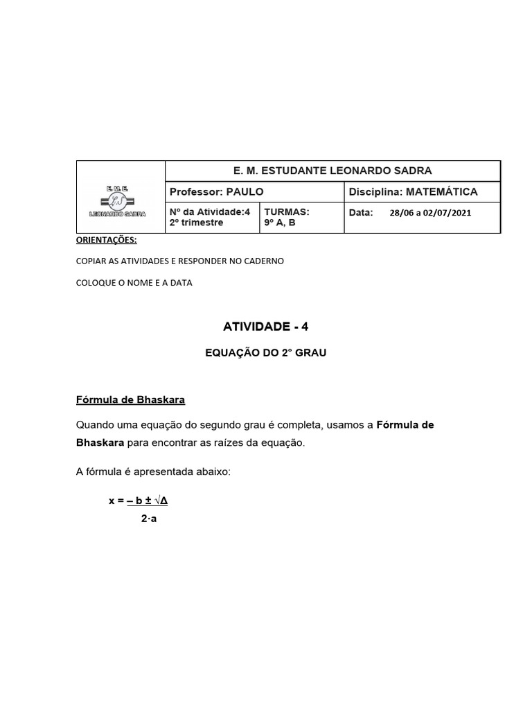 equa-o-do-2-grau-leonardo-sadra-atividade-4-de-matem-tica-9