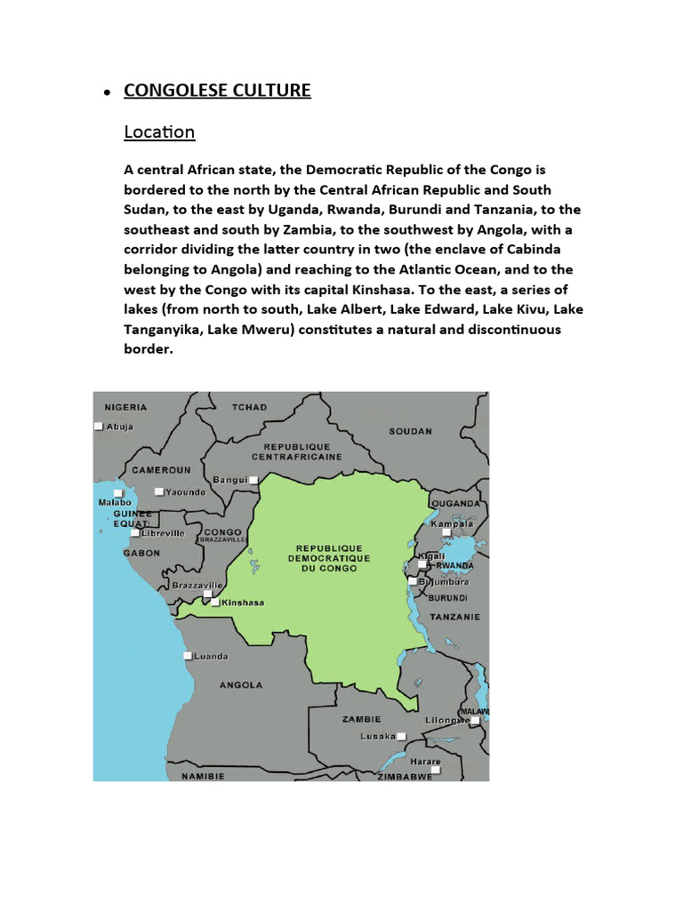 Devoir Sur Le Culture | PDF | Democratic Republic Of The Congo