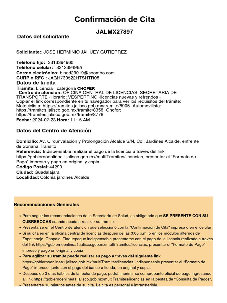 Jose Herminio Jahuey Gutierrez Cita Setran | PDF | Industrias de servicio