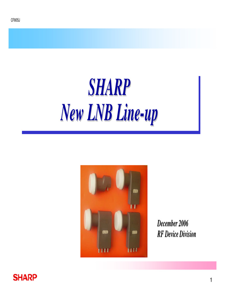 Datasheet 941051 Sharp Bs1k1el500a Quattro LNB LNB Feed Size 40 MM ...