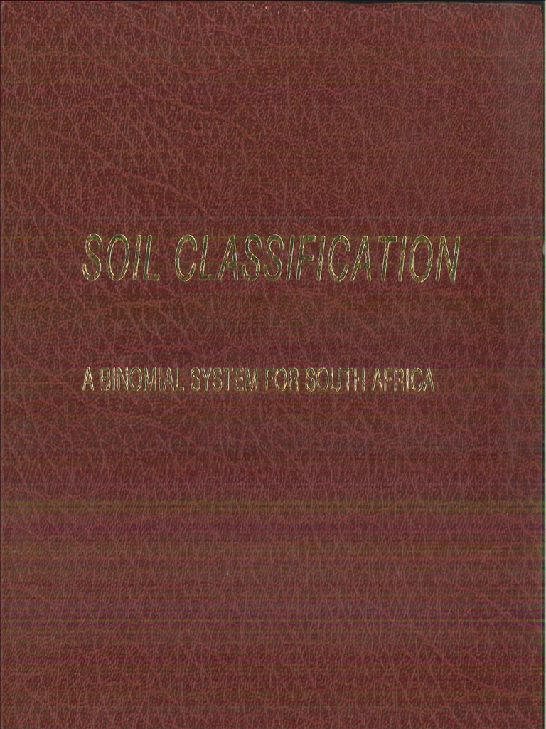 Soil Classification - A Binomial System For South Africa | PDF