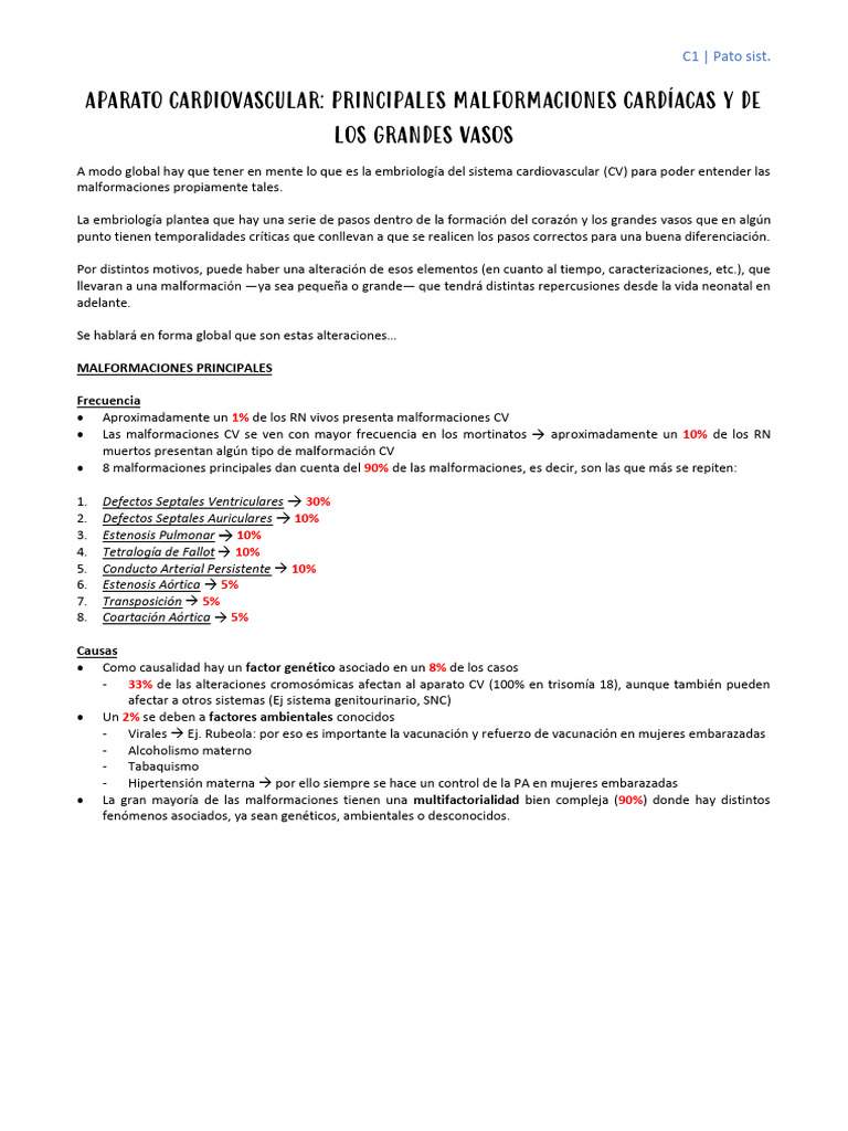 Pato C1, C2, C3 | PDF | Aterosclerosis | Corazón