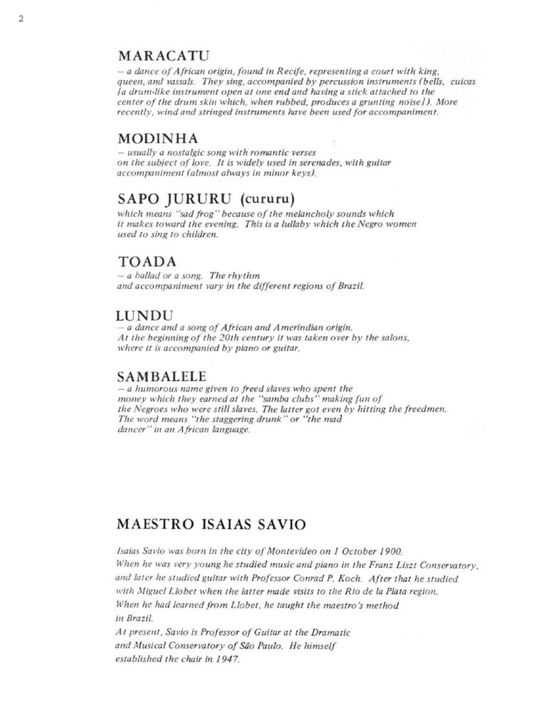 10 Brazilian Folk Tunes-Isaias Savio-Dig. Barbosa Lima | PDF