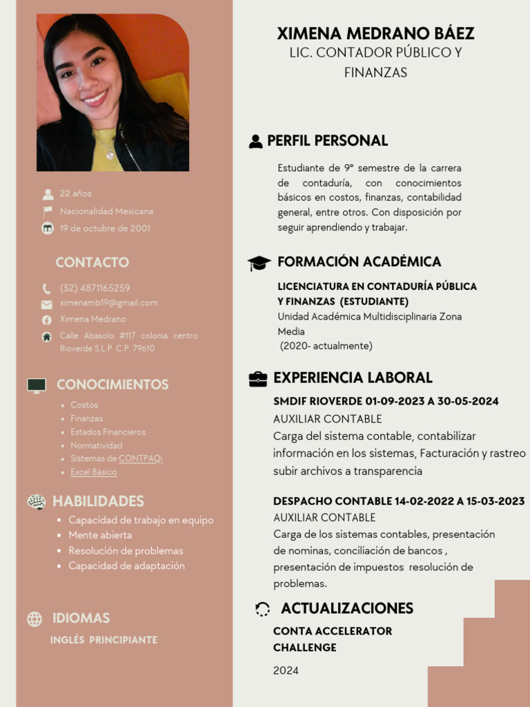CV Ximena Medrano Báez | PDF