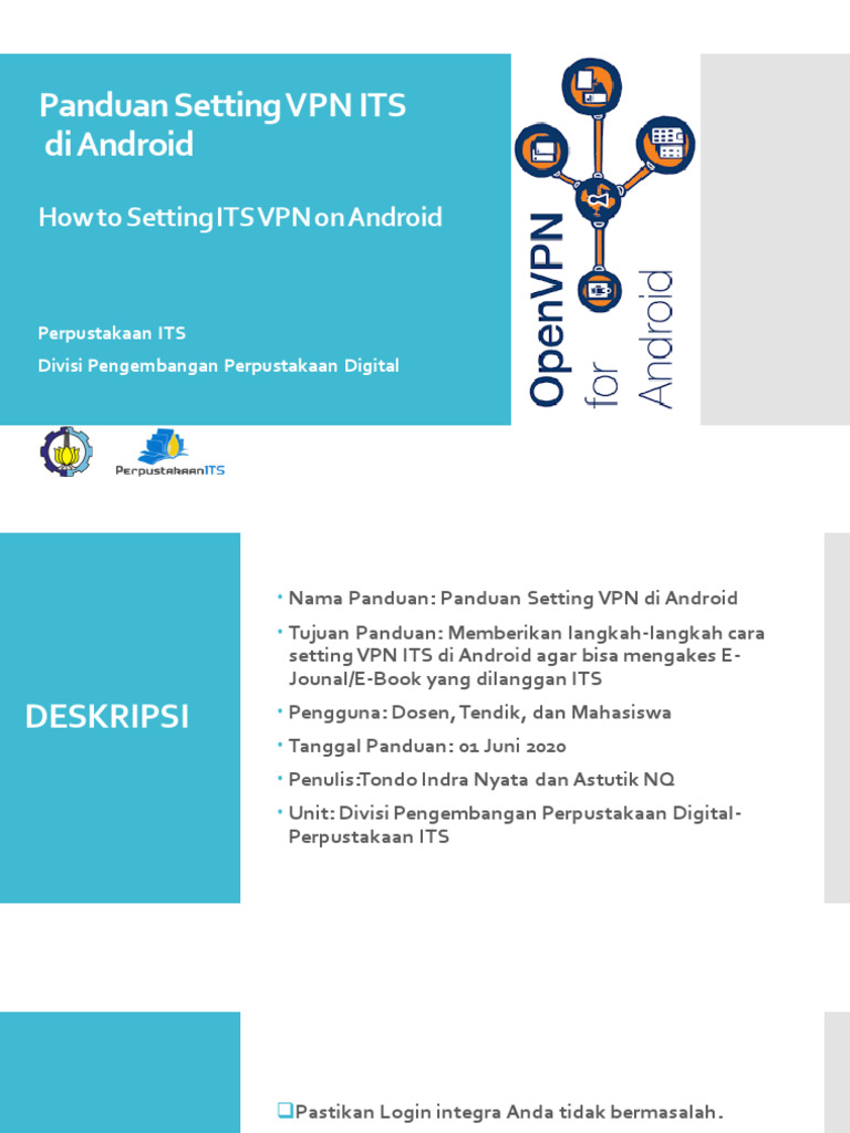 Panduan Setting VPN ITS Di Android | PDF | Bisnis | Teknologi & Rekayasa