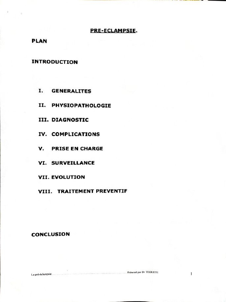 Pre - Eclampsie | PDF