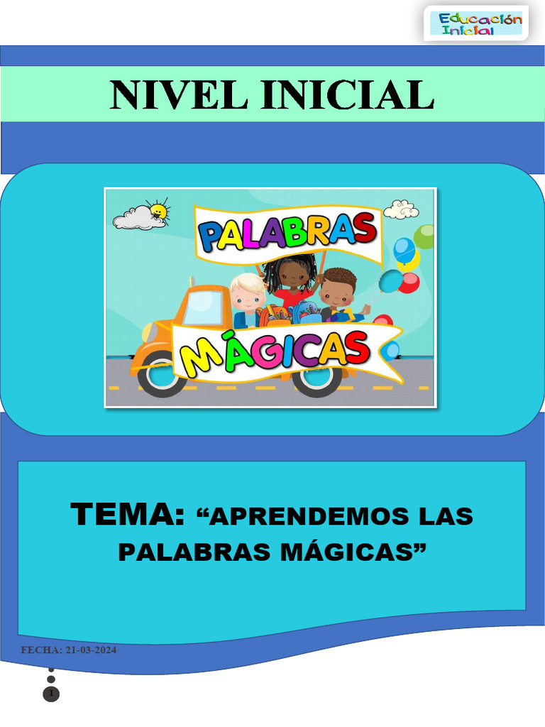 Palabras Magicas | PDF | Comunicación no verbal | Aprendizaje