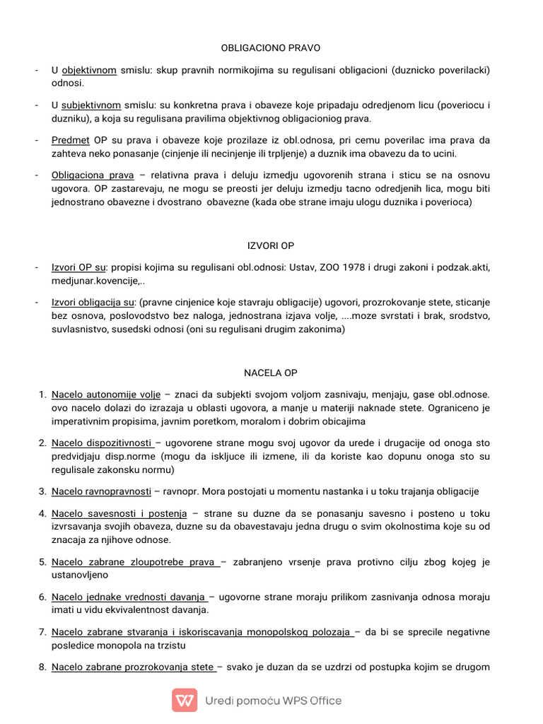Obligaciono Pravo Skripta2620130178693383461 | PDF