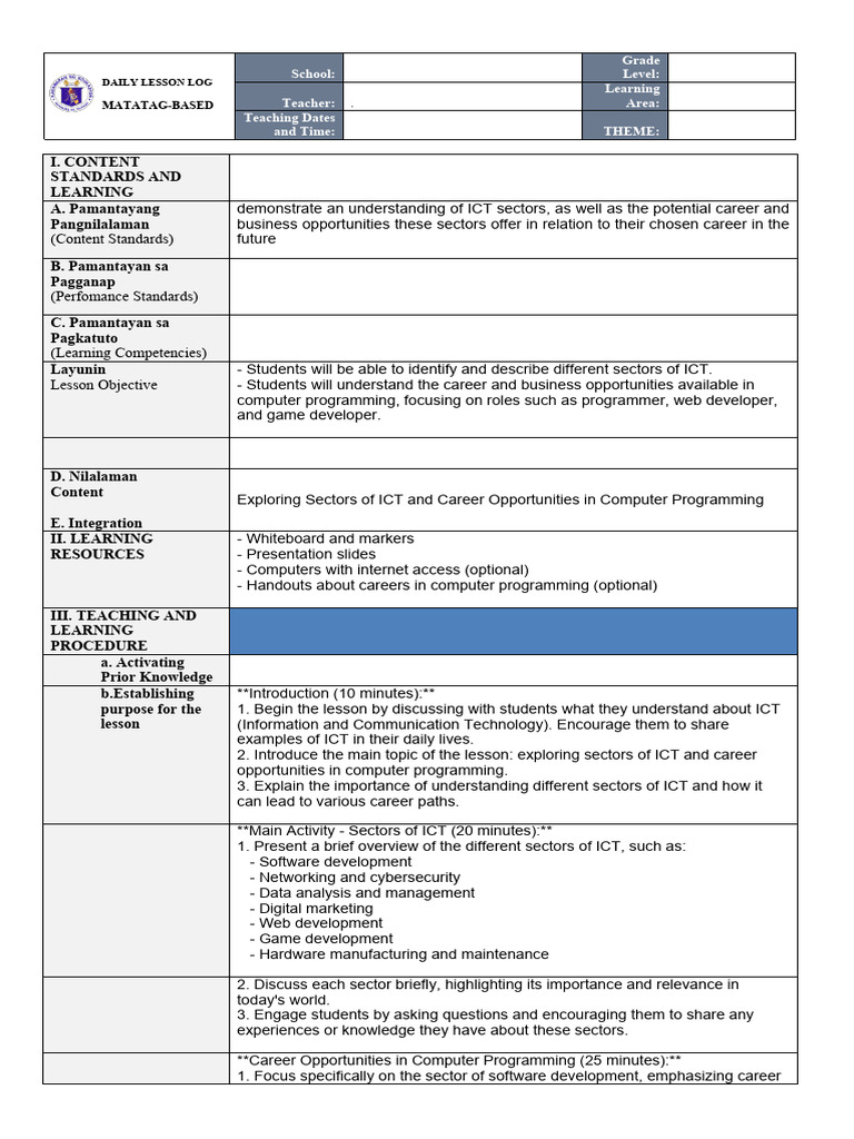 Q1 DLL | PDF | Educational Technology | Computer Programming