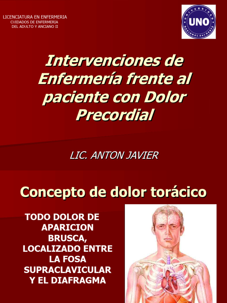 Intervenciones de Enfermería en El Dolor Precordial | PDF ...