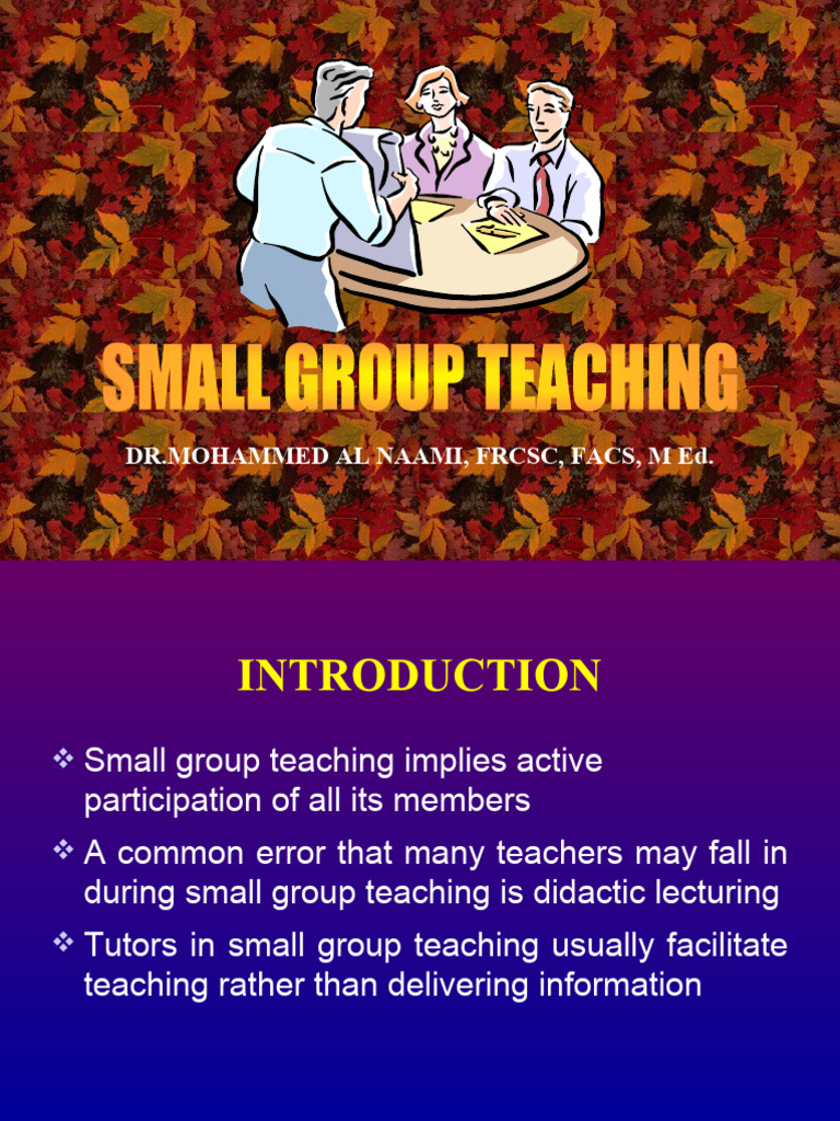 Small Group Teaching | PDF | Communication | Learning