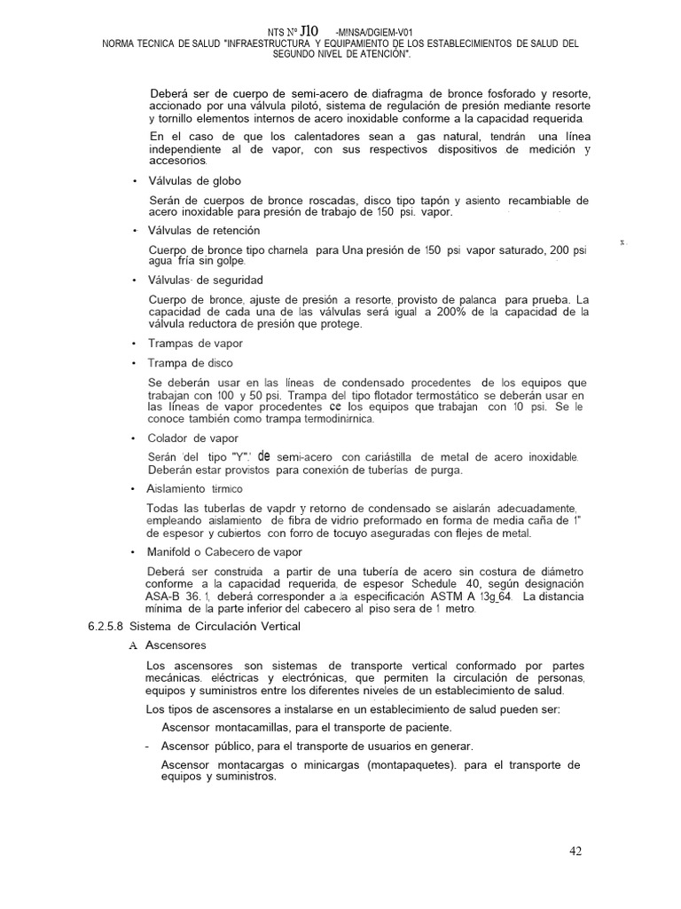 Normas Nts 110 | PDF | Ascensor | Vapor Normas Nts 110 | PDF | Ascensor | Vapor