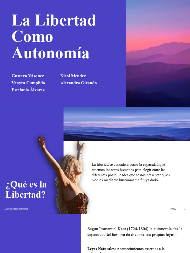 Libertad y Autonomía: Conceptos Clave | PDF
