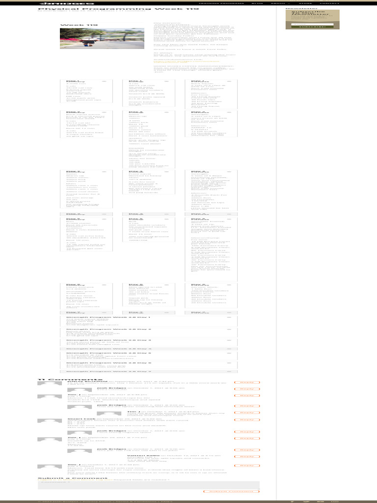 Physical Programming Week 119 - Josh Bridges - Mental Preparation and Fitness Programming | PDF