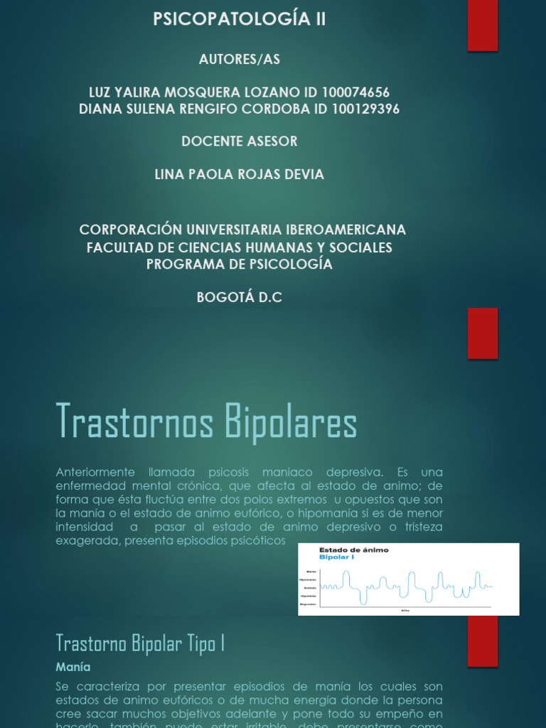 Trastornos Bipolares | PDF | Manía | Desorden bipolar