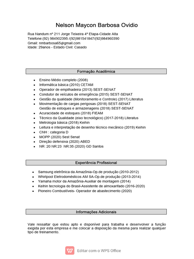 Curriculo Maycon Dez.20 | PDF