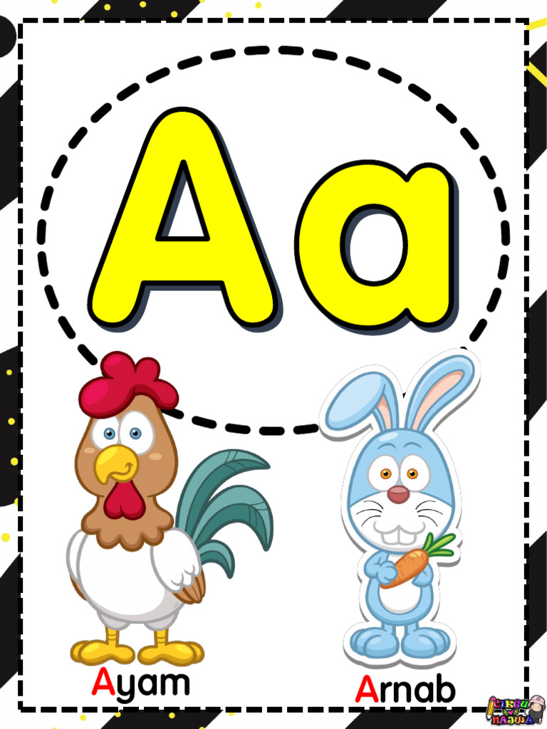 FLASHCARD HURUF BERGAMBAR - BM Versi B | PDF