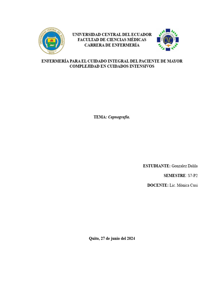 Fases y Uso de la Capnografía | PDF | Medicina CLINICA | Fisiología