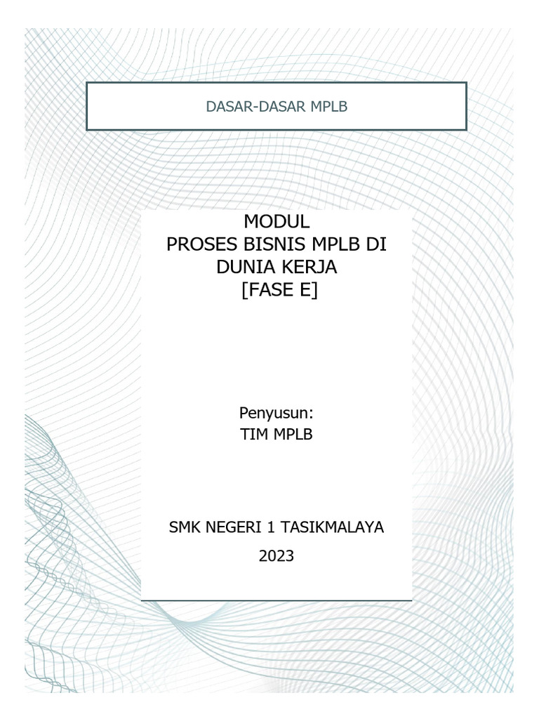 Proses Bisnis Dalam MPLB | PDF | Bisnis | Pengembangan Diri