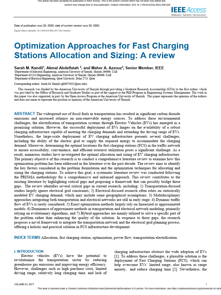 Optimization Approaches For Fast Charging Stations | PDF | Mathematical Optimization | Electric ...
