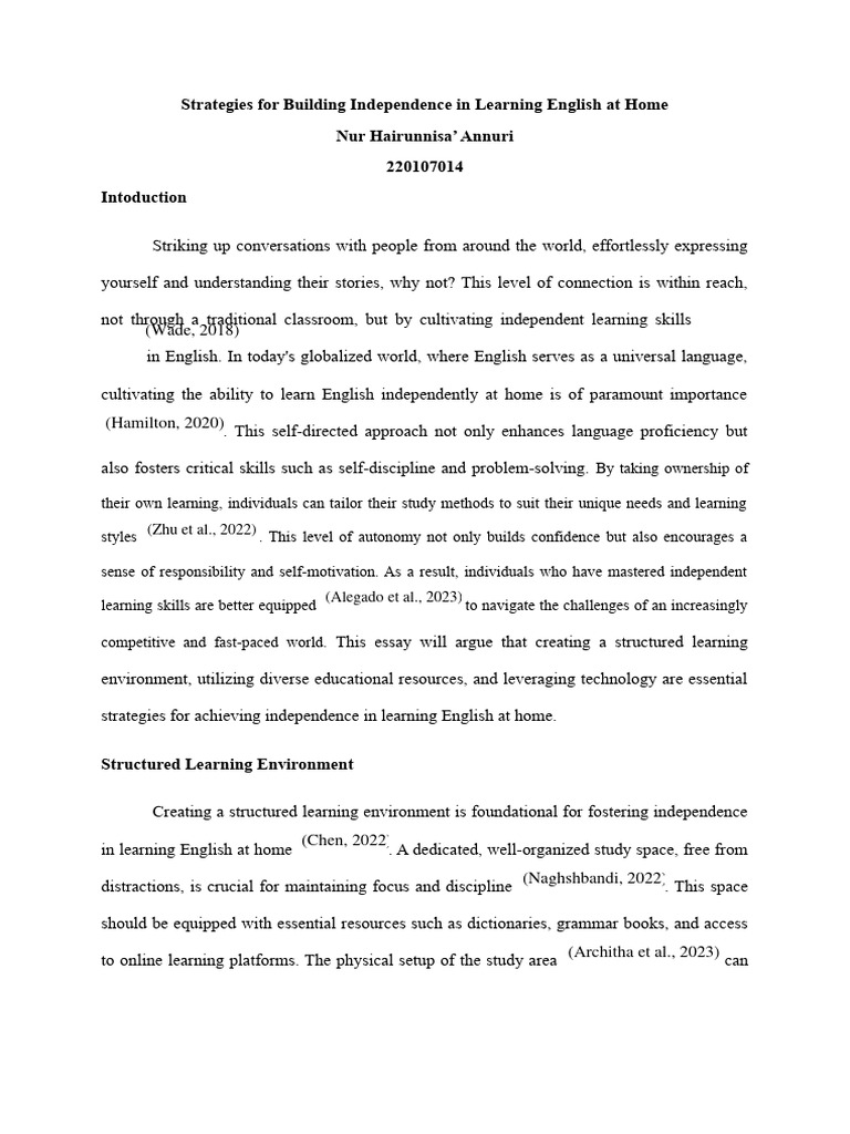 Independent English Learning at Home | PDF | Learning | Multimedia