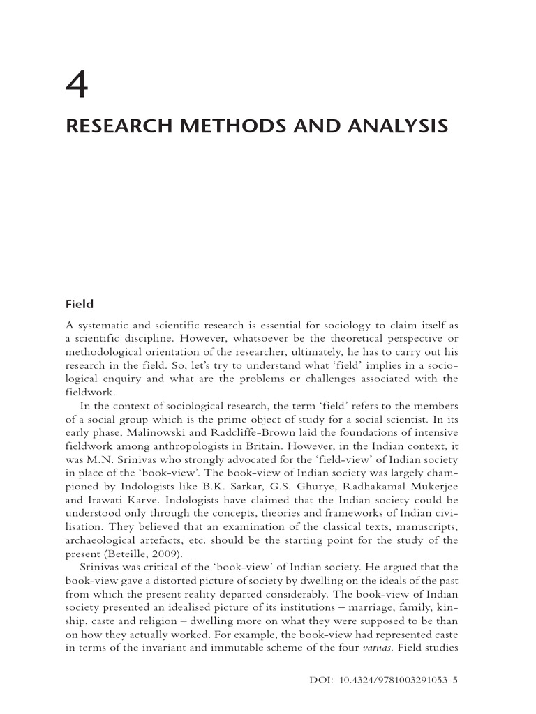 Research Methods and Analysis Chapter Alone | PDF | Methodology ...