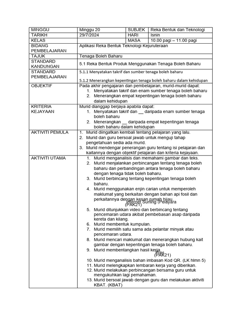 RPH RBT Rujukan Hasnan | PDF