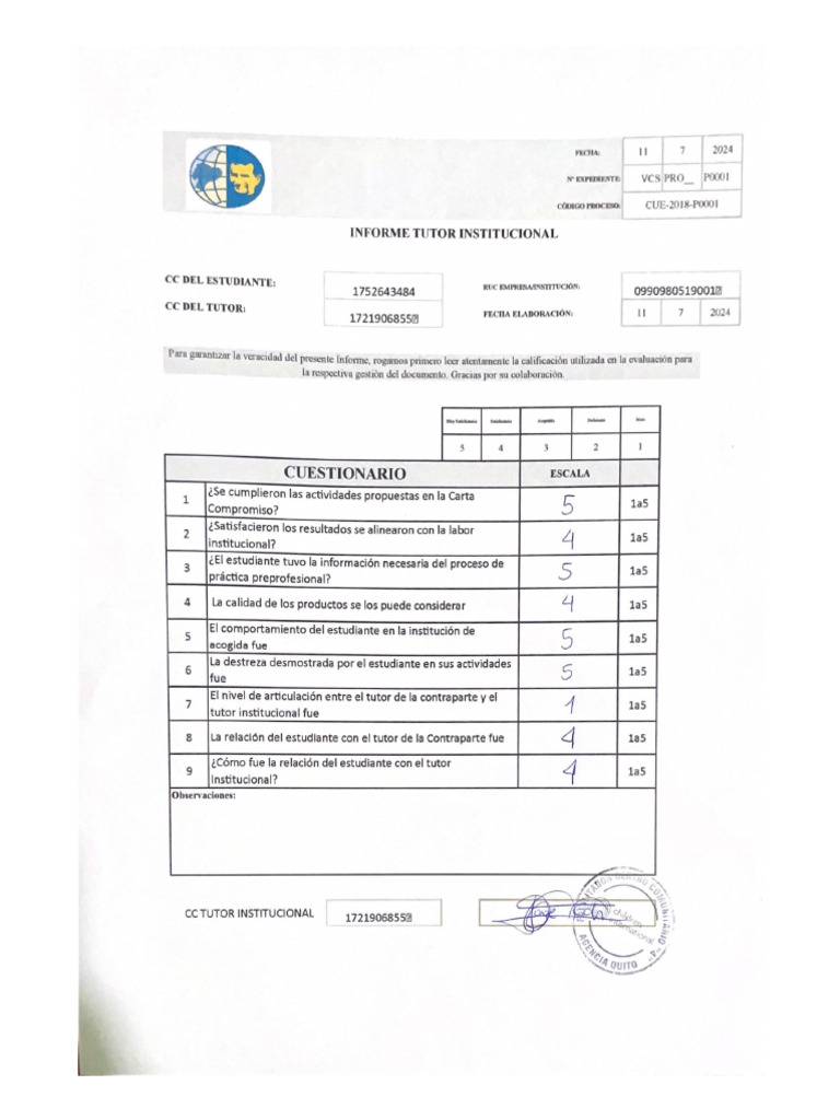 Anexo8 Informe Tutor | PDF