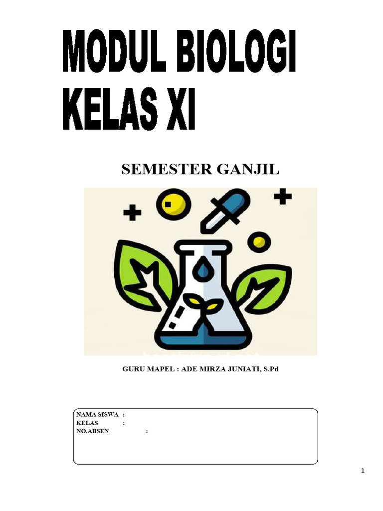 MODUL BIOLOGI KELAS XI GANJIL 24-25 Oke +cover | PDF