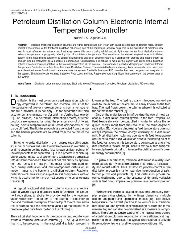 Petroleum Distillation Column Electronic Internal Temperature ...