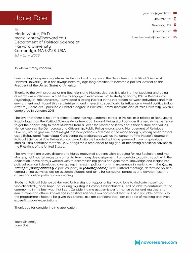 Cover Letter Examples | PDF