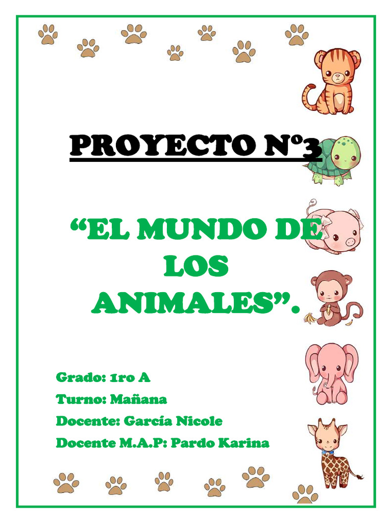 PROYECTO de Animales | PDF | Enseñando | Salón de clases