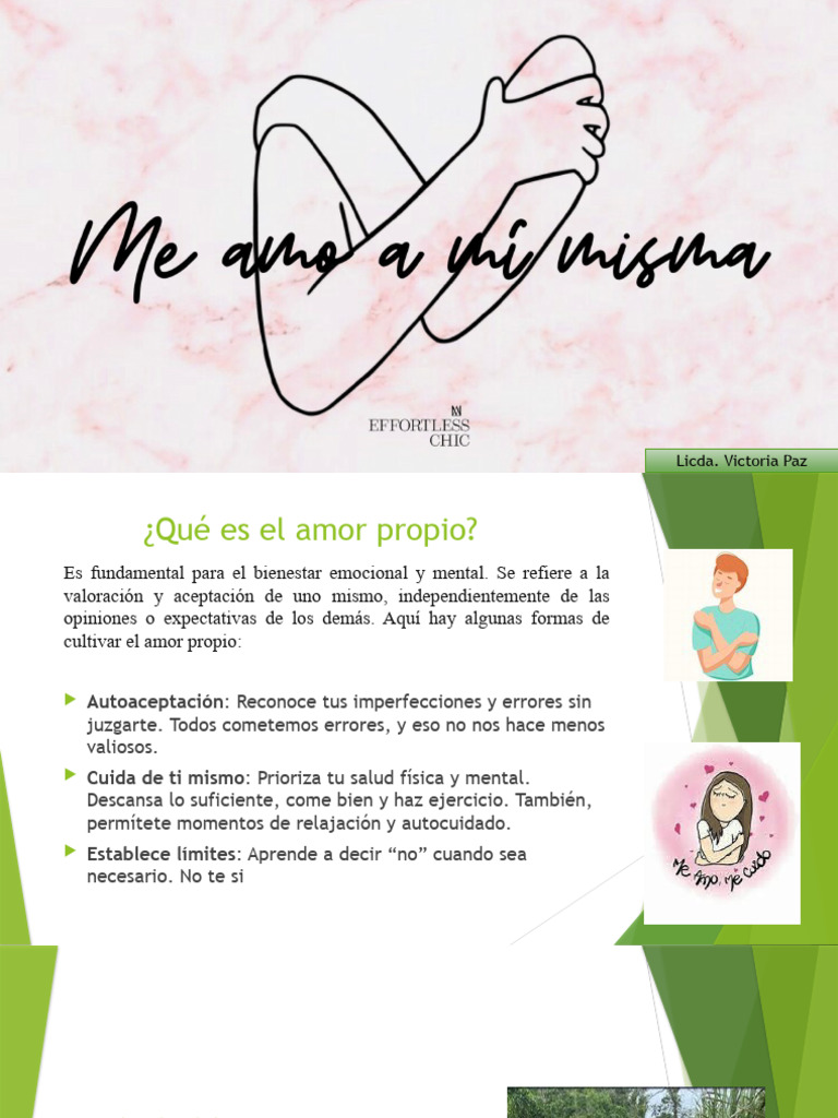 Presentación Amor Propio | PDF | Ansiedad | Autoestima