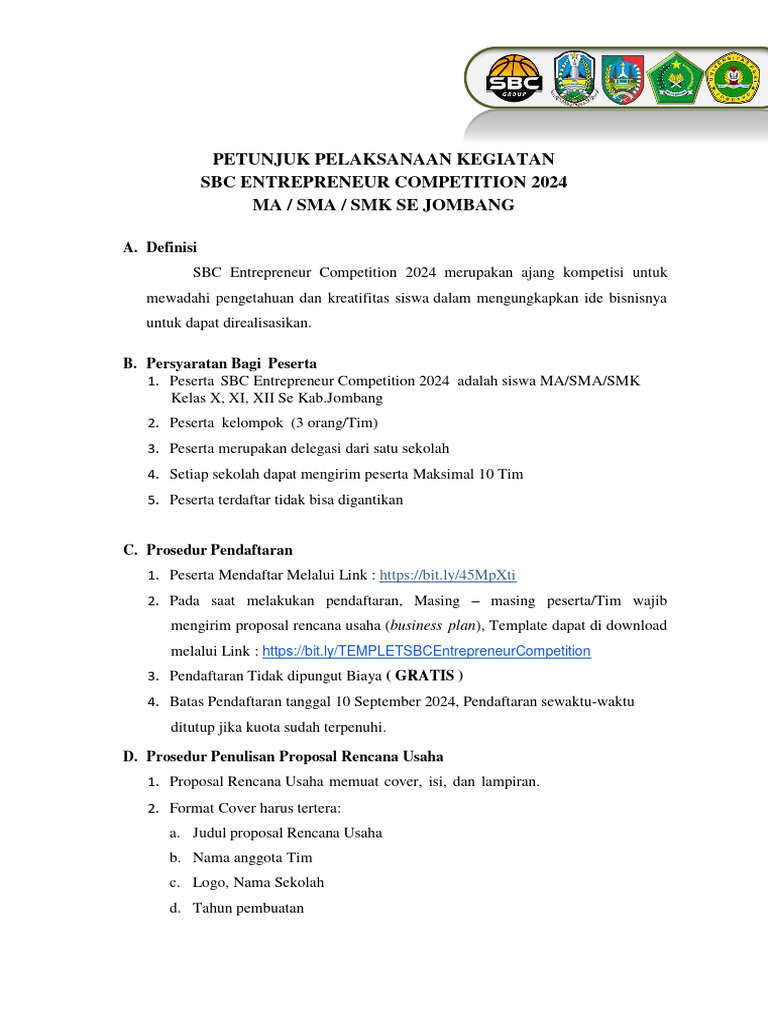 Juknis SBC Ec2024 | PDF