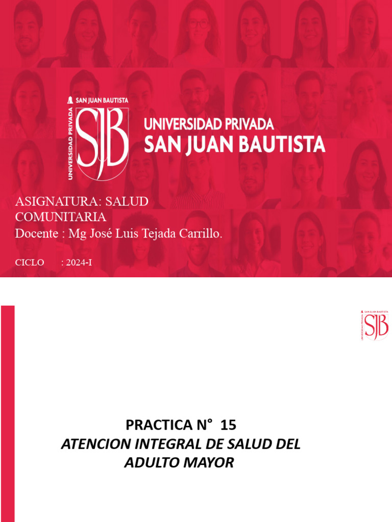 Practica 15 Atencion Integral Adulto Mayor | PDF | Vejez | Clínica