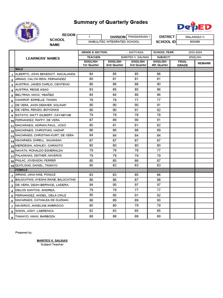English 6 - Matiyaga | PDF